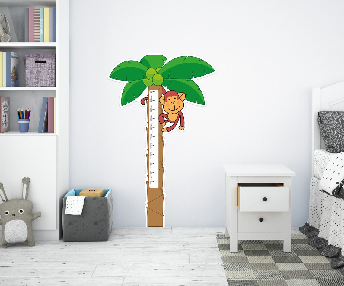 Printable Monkey Height Chart for Child's Rooms. This Height Chart is ...