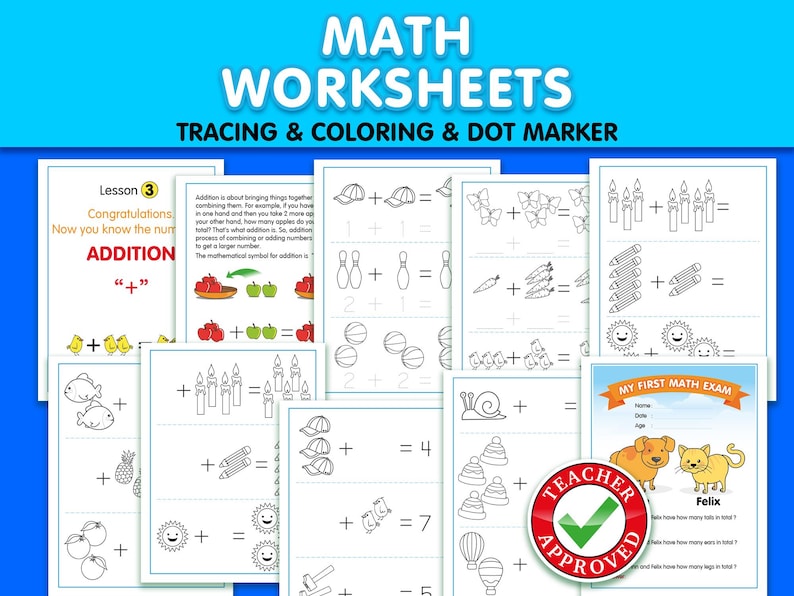 Preschool, Kindergarten Math Worksheets: Learn Numbers, Counting ...