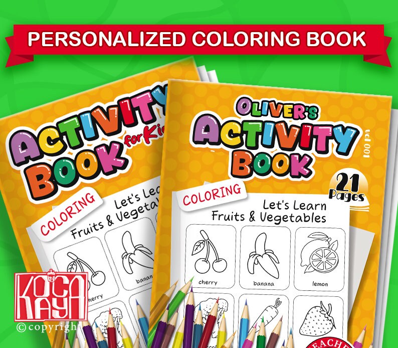 Personalized Children's Coloring Book - Printable Coloring Book for ...