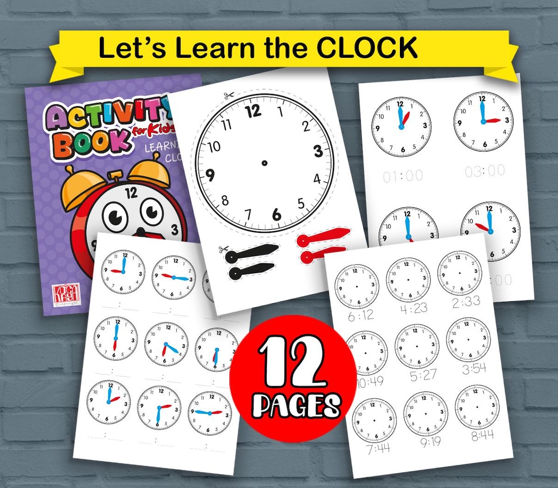 Learn to Tell Time. Clock Learning Pages for Kids – Analog Time ...