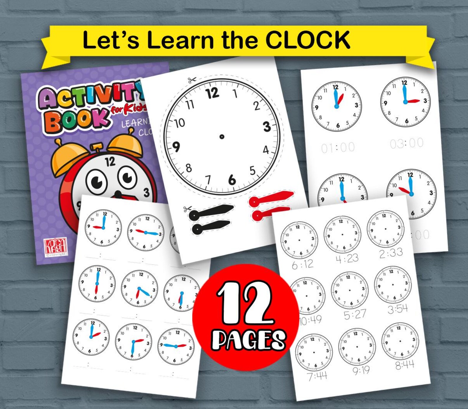 Learn to Tell Time. Clock Learning Pages for Kids – Analog Time ...
