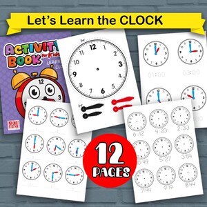 Learn to Tell Time. Clock Learning Pages for Kids – Analog Time ...