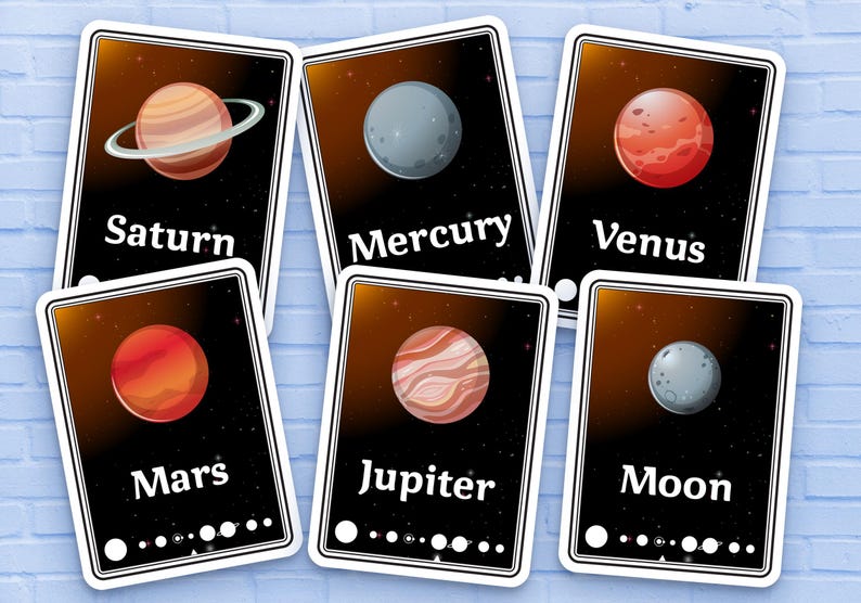 Solar System Flashcards, Planets Flashcards, Printable Flashcards ...