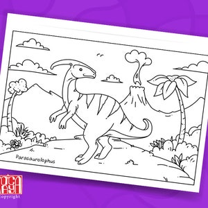 Dinosaurs Coloring Pages. Funny, Dinosaur-themed Activity Book for ...