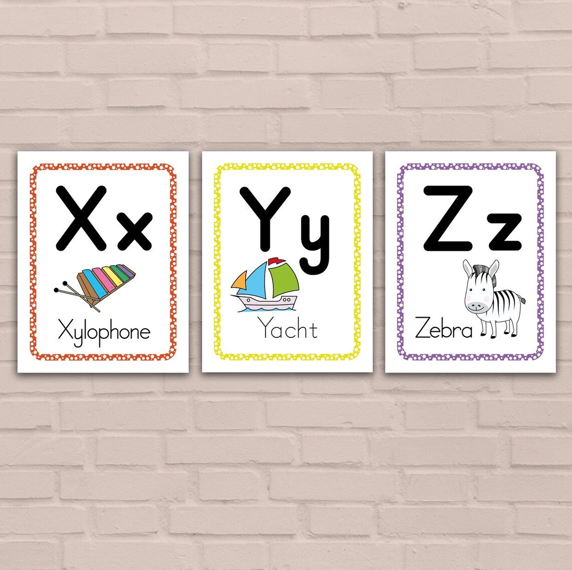 3 Sizes ABC Flash Cards Color Printable | Fun, Educational A-Z Cards ...