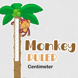 Printable Monkey Height Chart for Child's Rooms. This Height Chart is ...