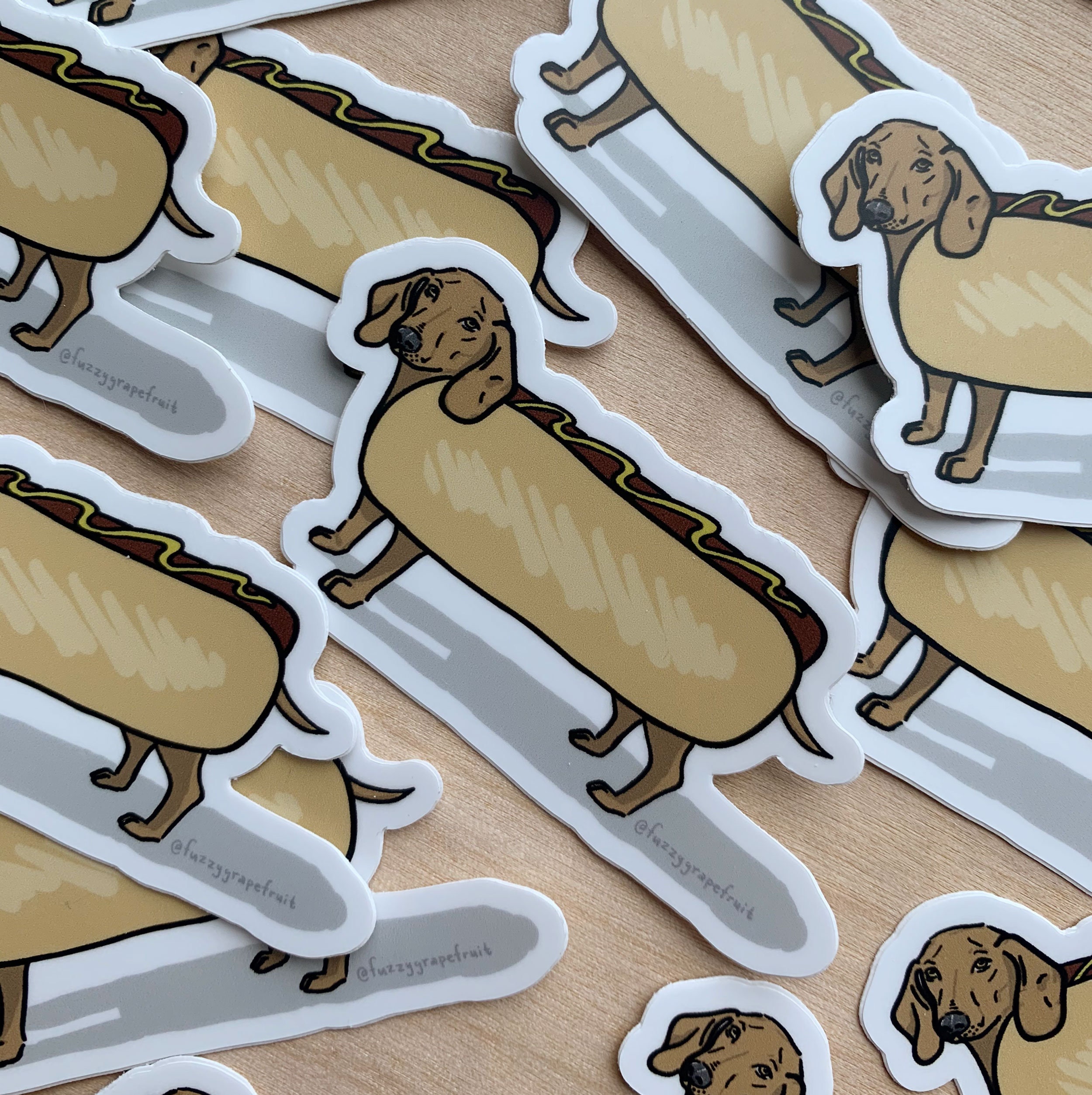 Hot Dog - Vinyl Die Cut Sticker - Etsy
