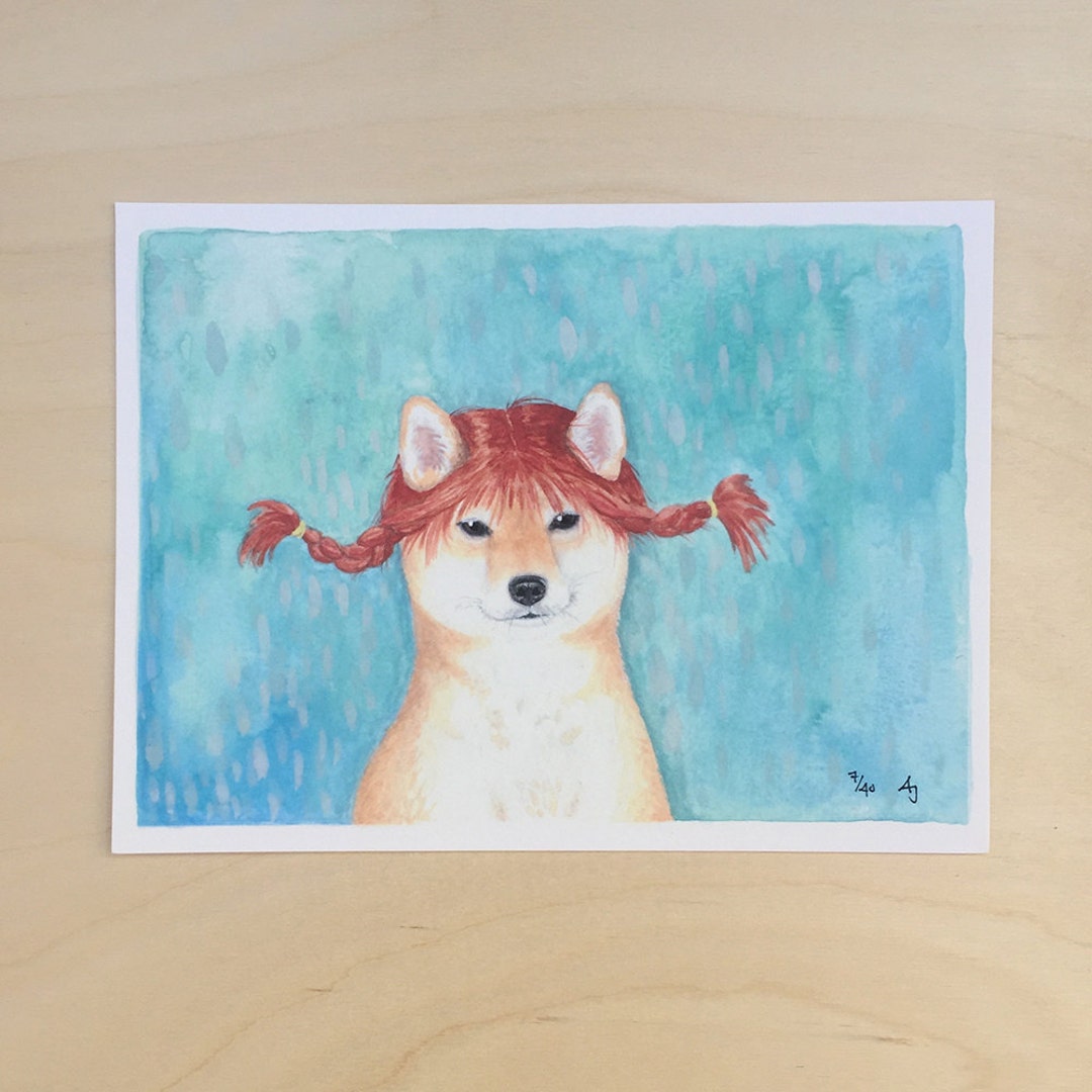 Puppy Longstocking - Unframed 7x5 Limited Edition Giclee Print - Etsy
