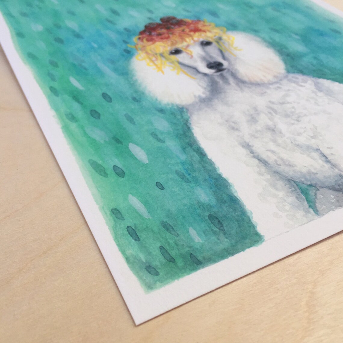 Noodle Poodle Unframed 5.5x7.5 Limited Edition Giclee Print - Etsy