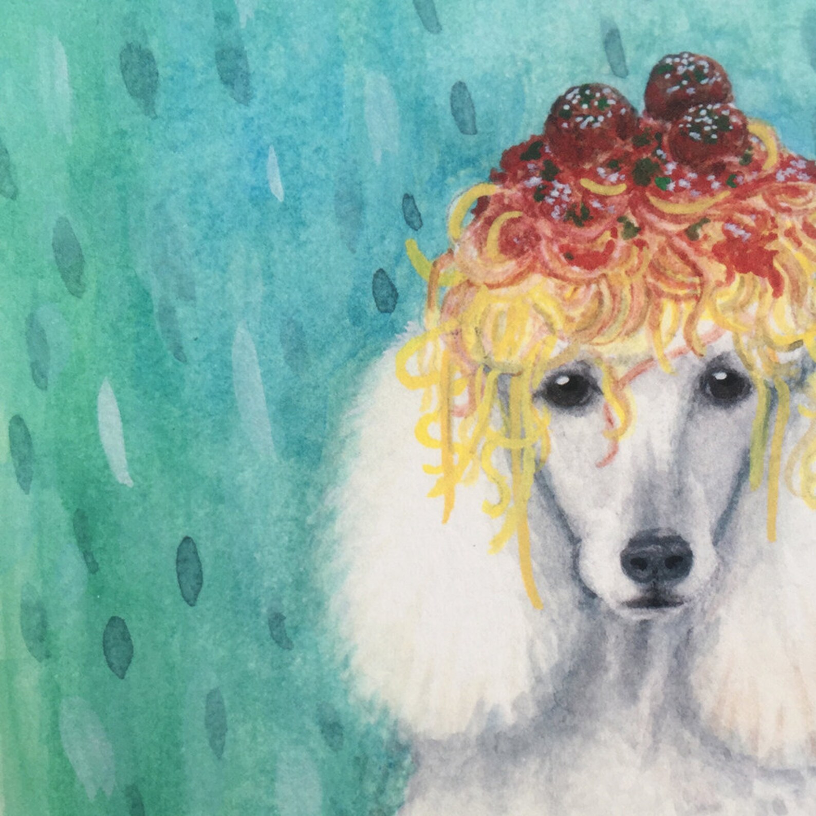 Noodle Poodle Unframed 5.5x7.5 Limited Edition Giclee Print | Etsy
