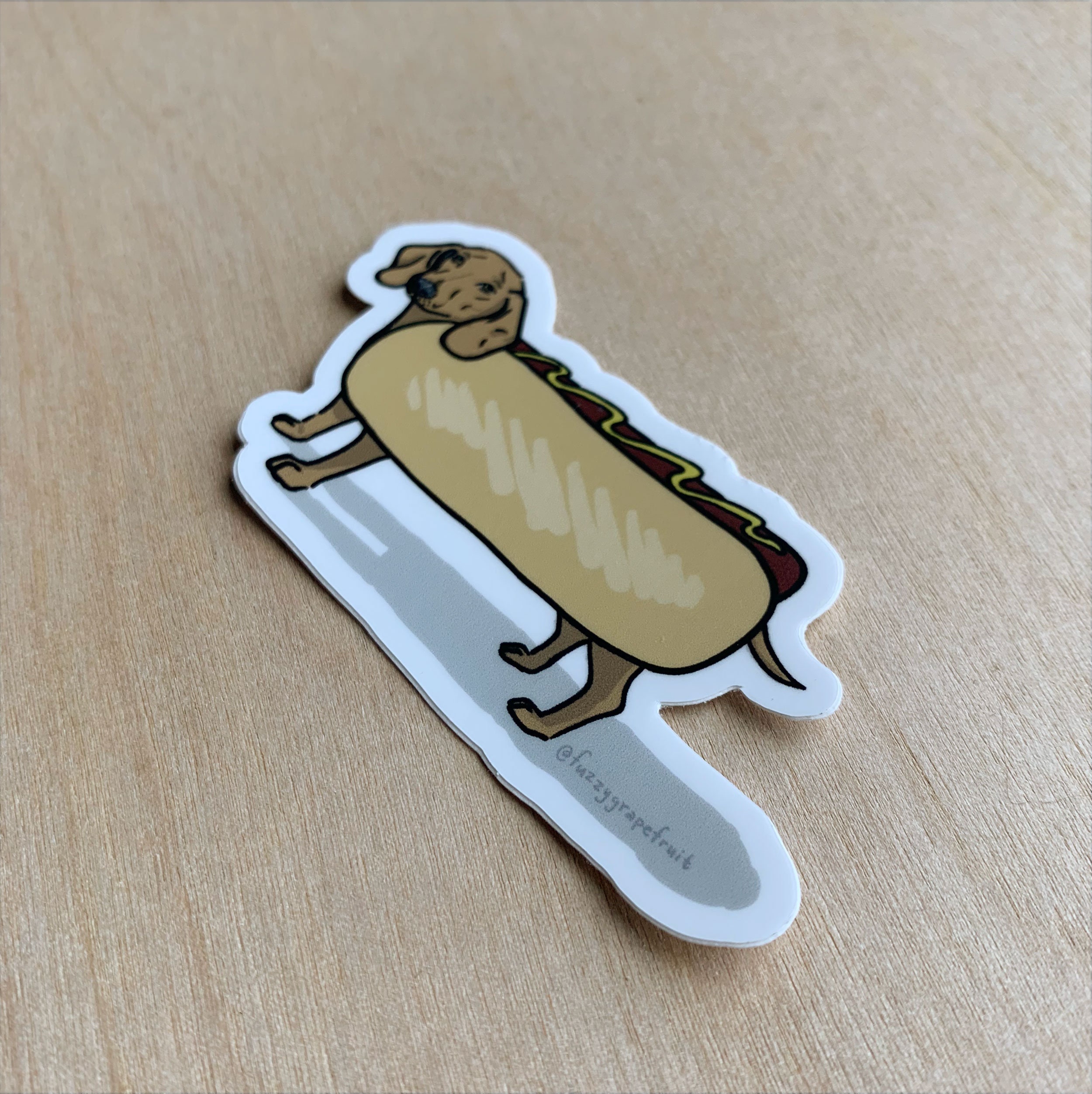 Hot Dog - Vinyl Die Cut Sticker - Etsy
