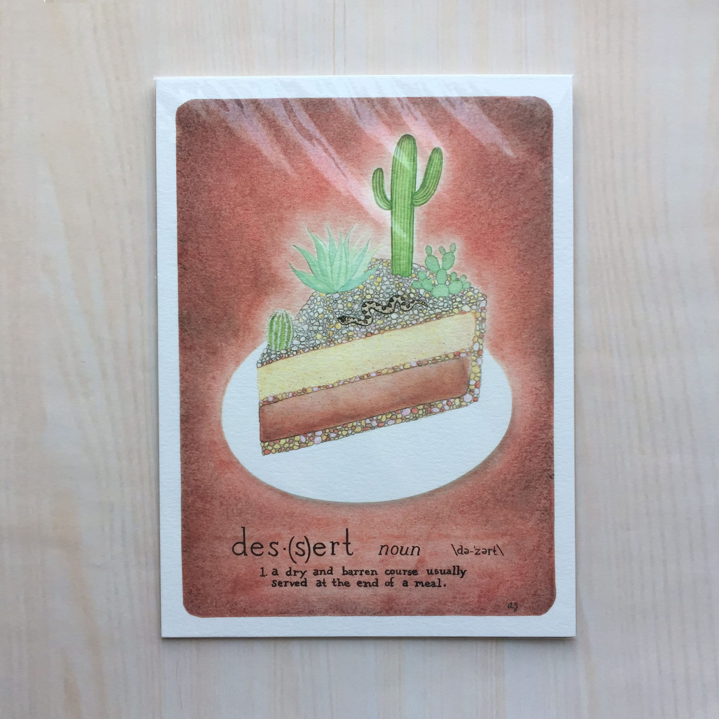 Desert Dessert Illustration - 9x12 Archival Digital Art Print - Etsy