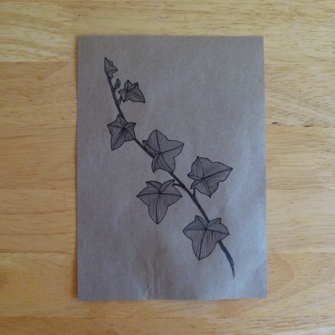 Paper Bag Print - Ivy 5x7 Digital Art Print - Etsy