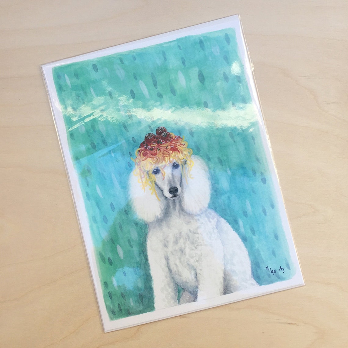 Noodle Poodle Unframed 5.5x7.5 Limited Edition Giclee Print - Etsy