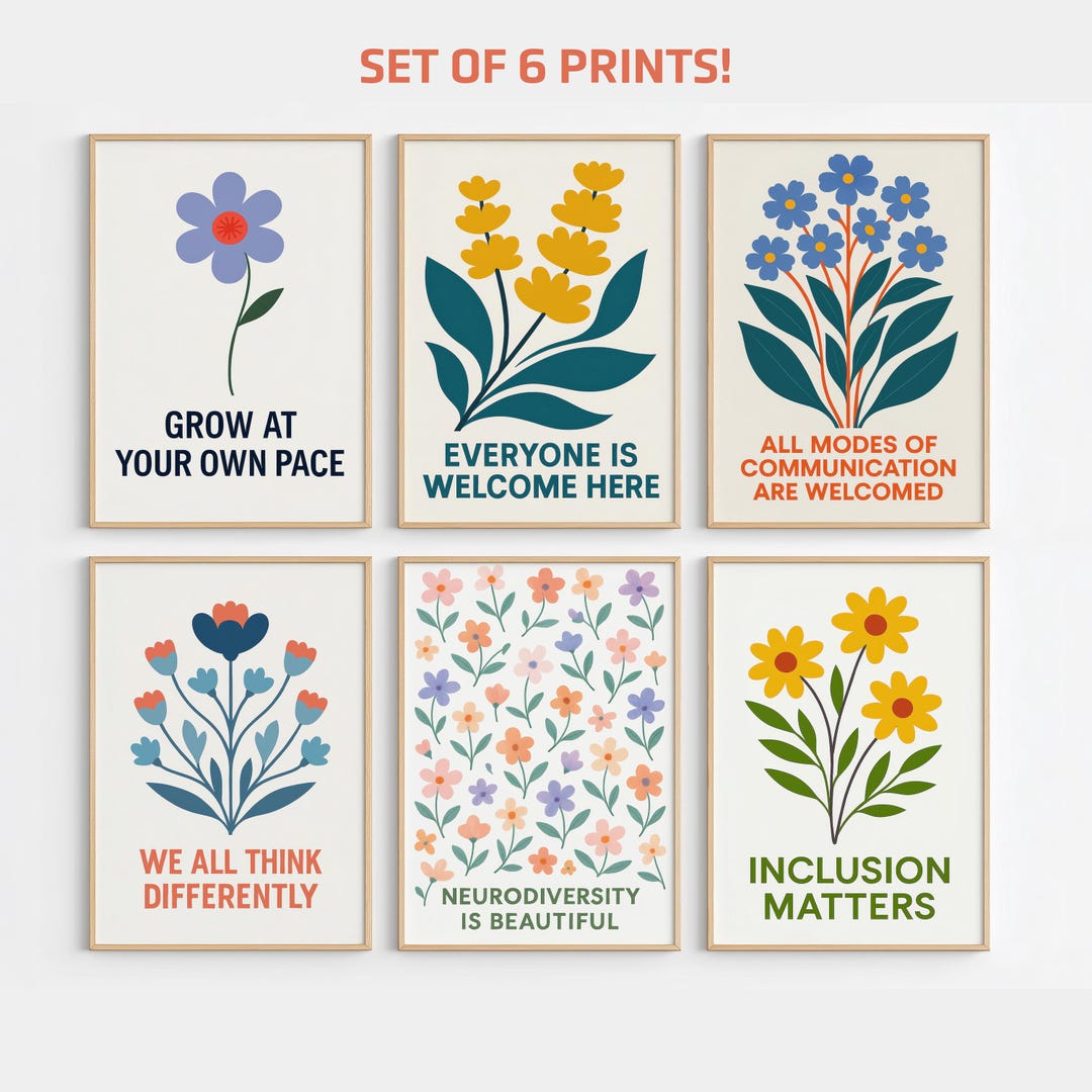 Neurodiversity Wall Art Bundle: Inclusion Posters for Classroom ...