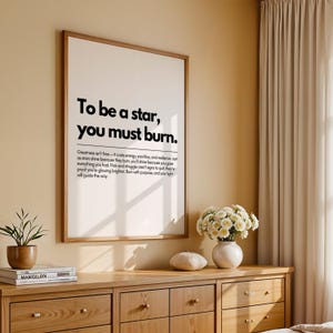 Motivational Quote Wall Art, Modern Typography Poster, Inspirational ...