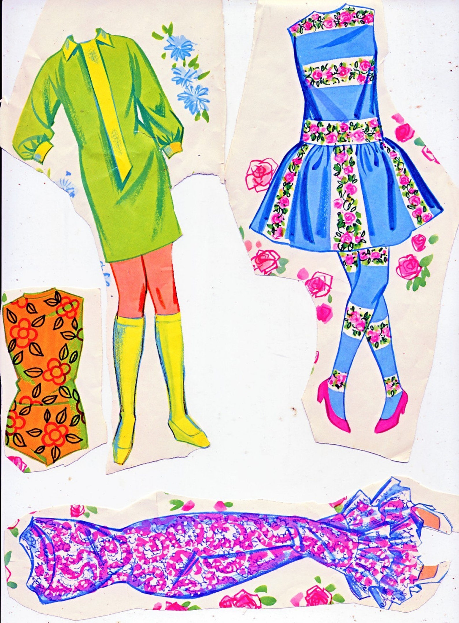 Vintage 1969 Mod Barbie Paper Dolls Clothes Box By Whitman Etsy