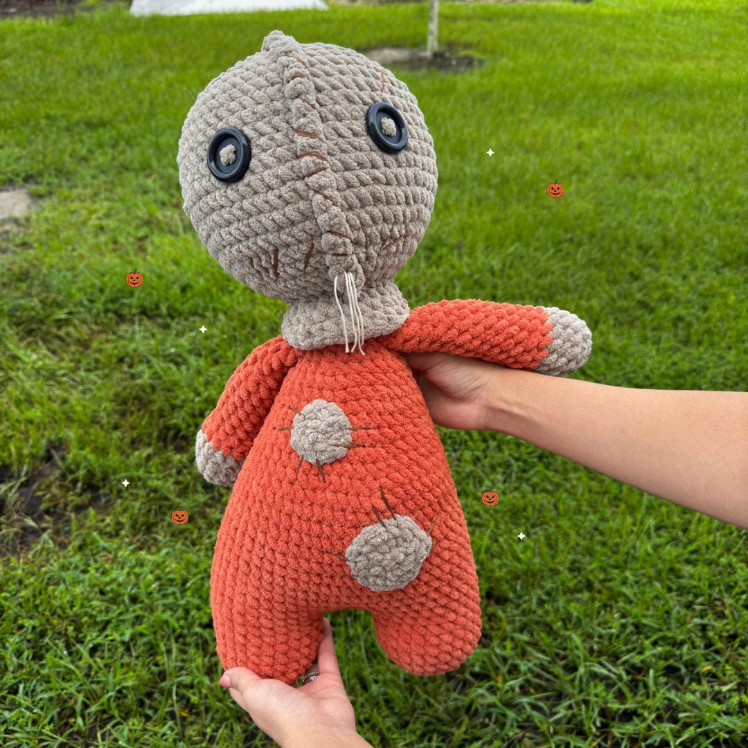 Crochet Sam Scarecrow Plushie, Amigurumi Spooky Plush - Etsy