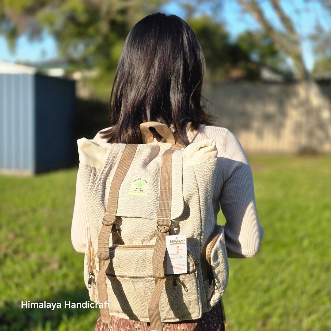 Pure Hemp Backpack Eco Friendly Rucksack Natural Colour Hemp Cotton ...