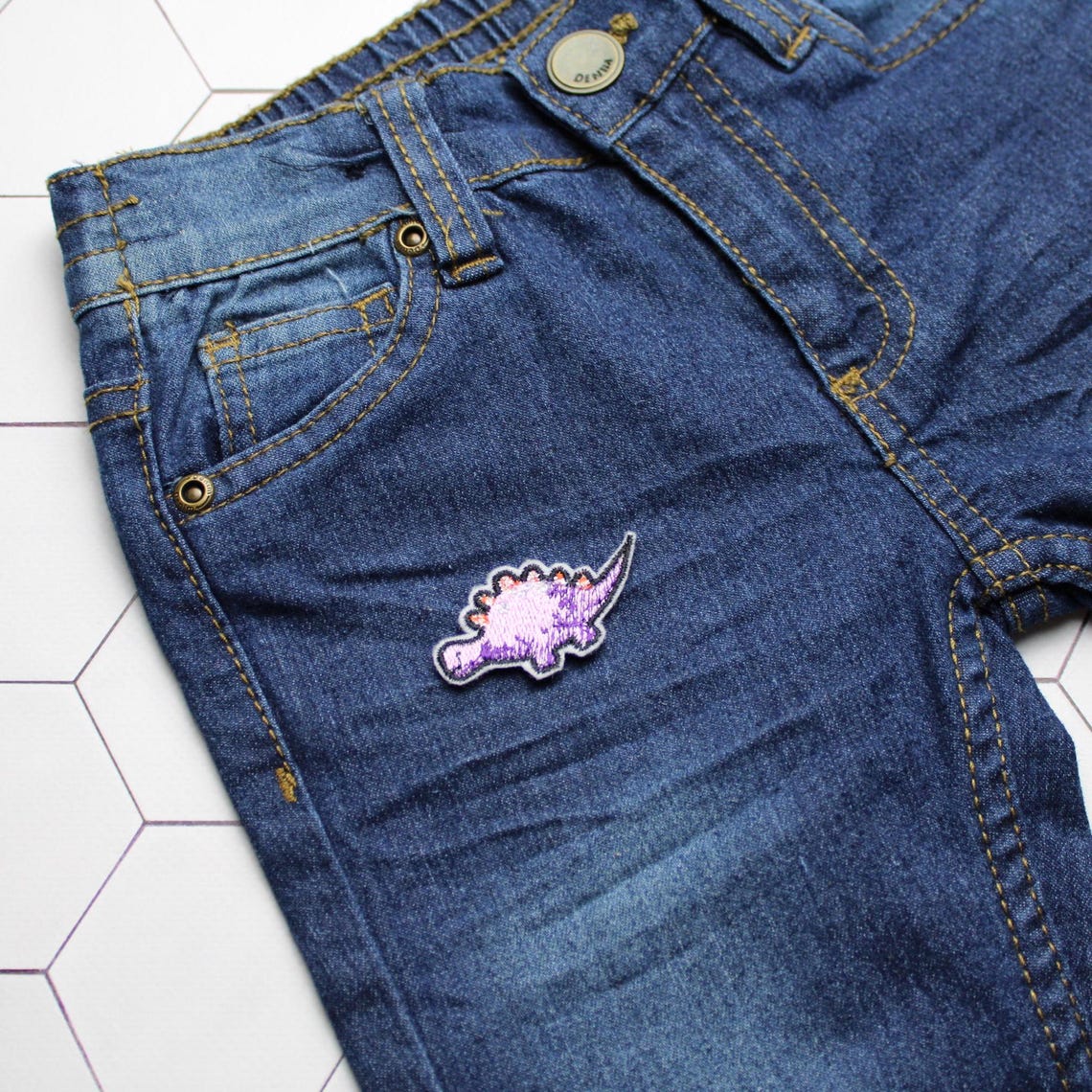 Dinosaur Iron on Patch, Embroidered Patch for Bags, Hats, Clothes, Cute ...