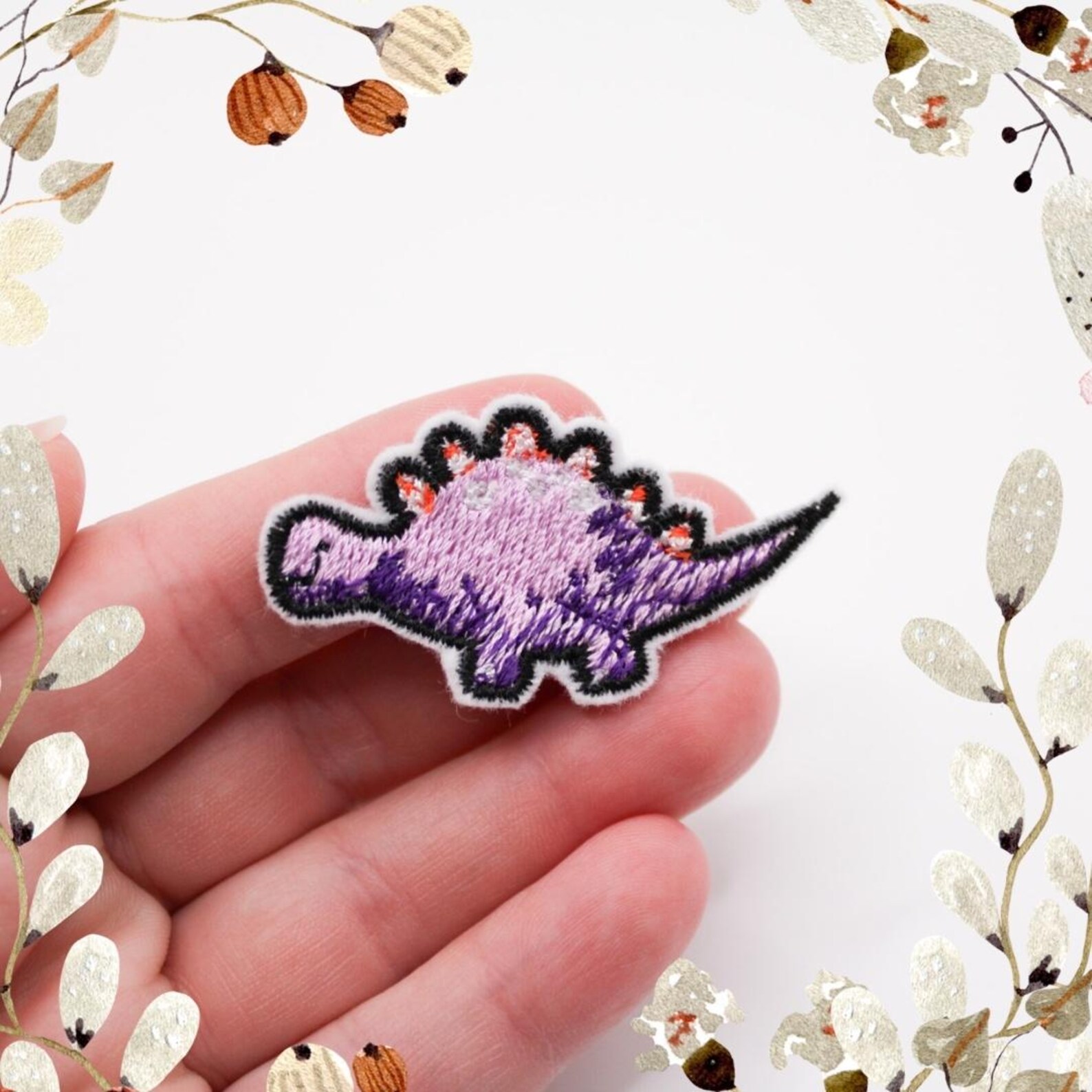 Dinosaur Iron on Patch, Embroidered Patch for Bags, Hats, Clothes, Cute ...