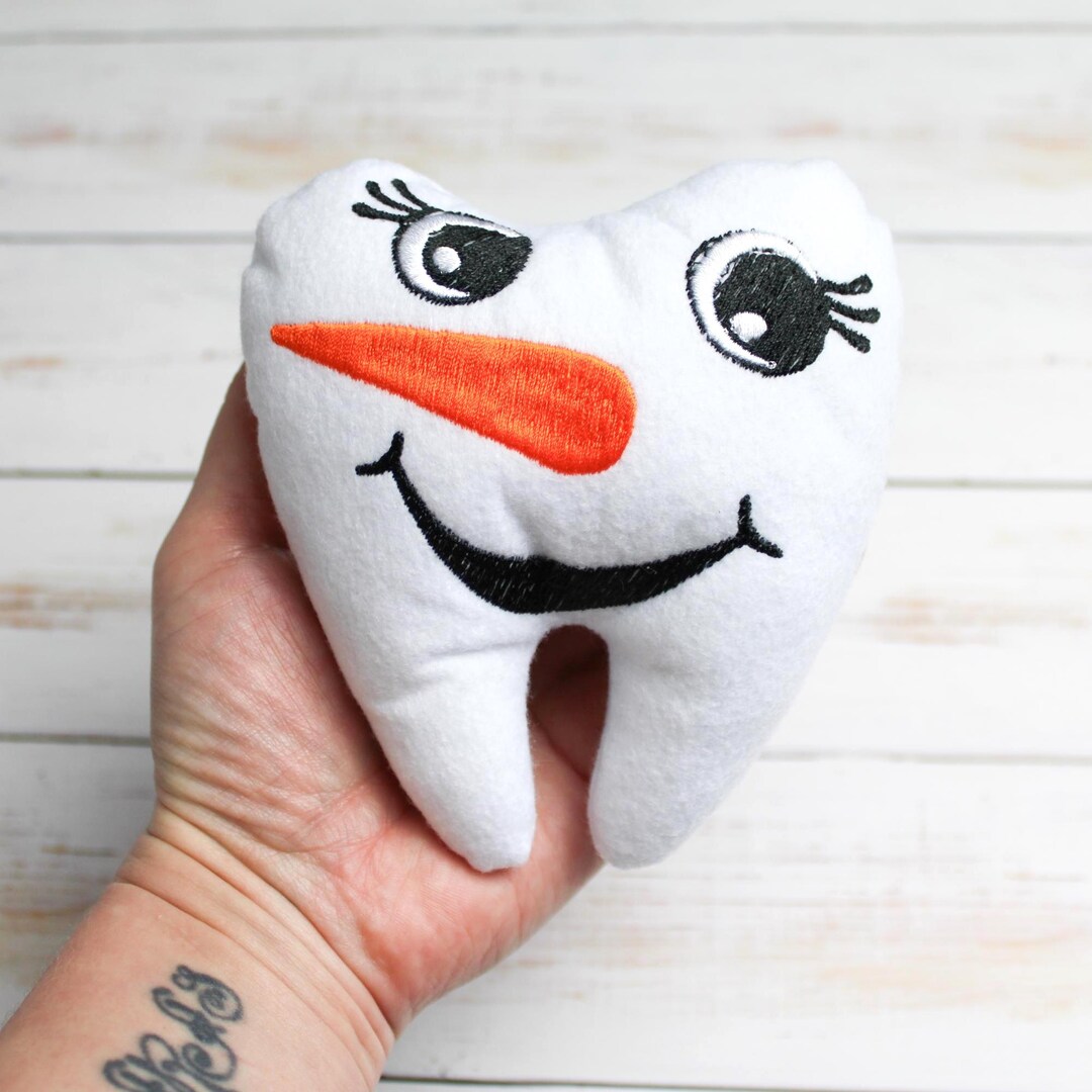 Personalized Snowman Tooth Fairy Pillow – Custom Name Felt Tooth ...