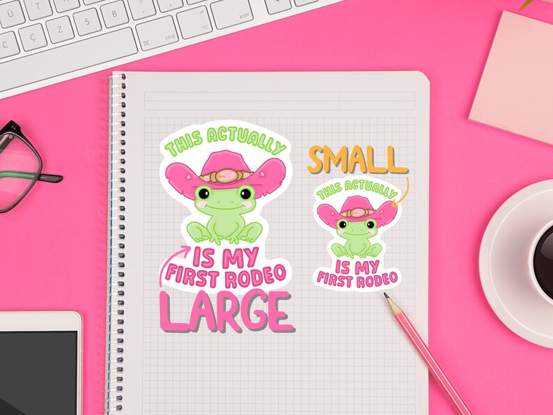 This Actually is My First Rodeo Cowboy Frog Sticker Funny Frog Sticker ...