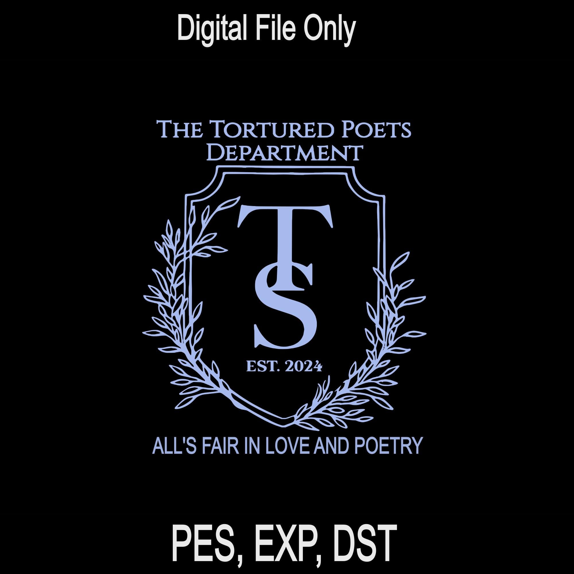 TTPD Crest PES File, Embroidery File, Taylor Embroidery File, Brother ...