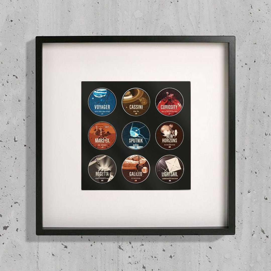 Spacecraft Sticker Full Set set of 12 - Etsy