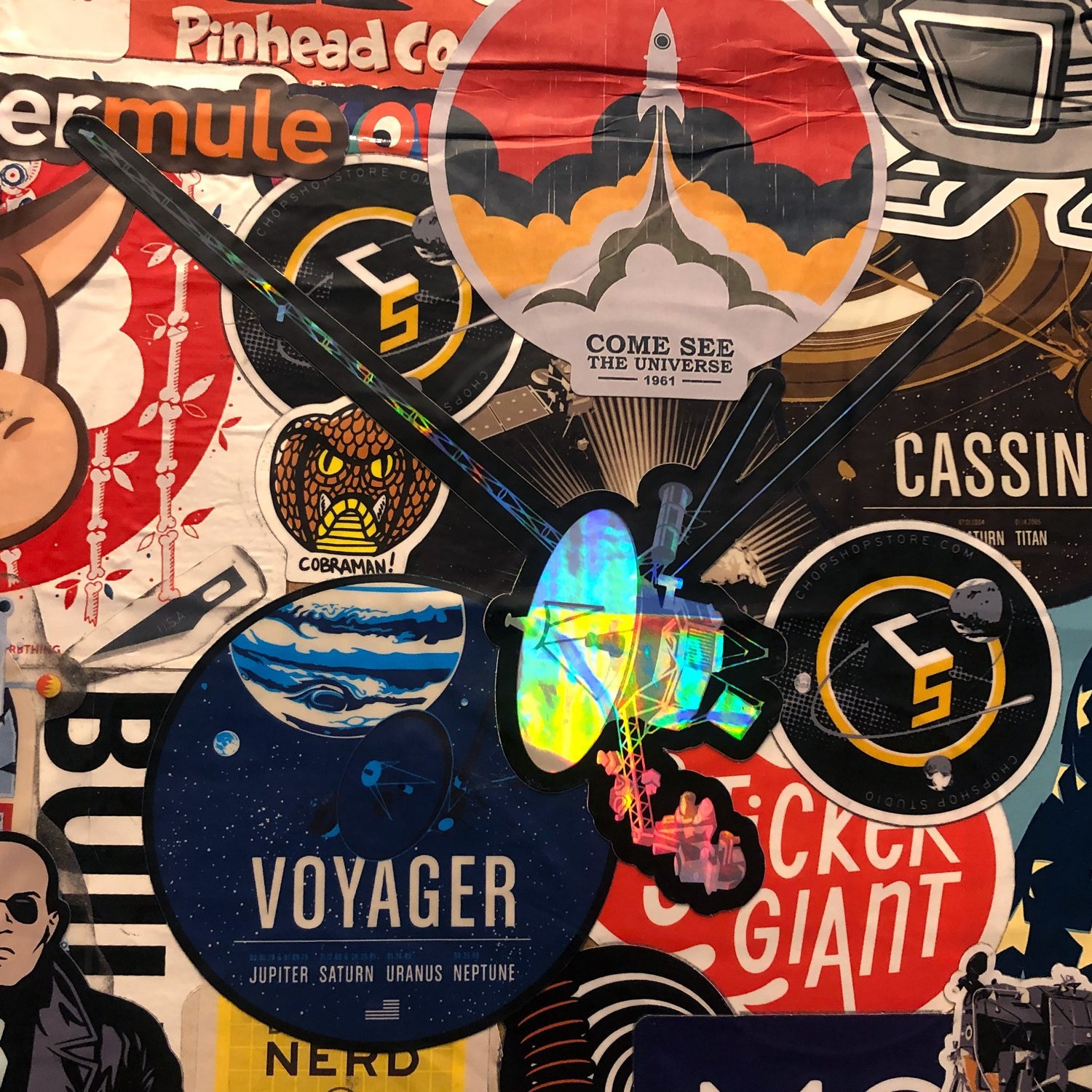 First in Interstellar Space: Voyager Holographic Style Sticker | Etsy