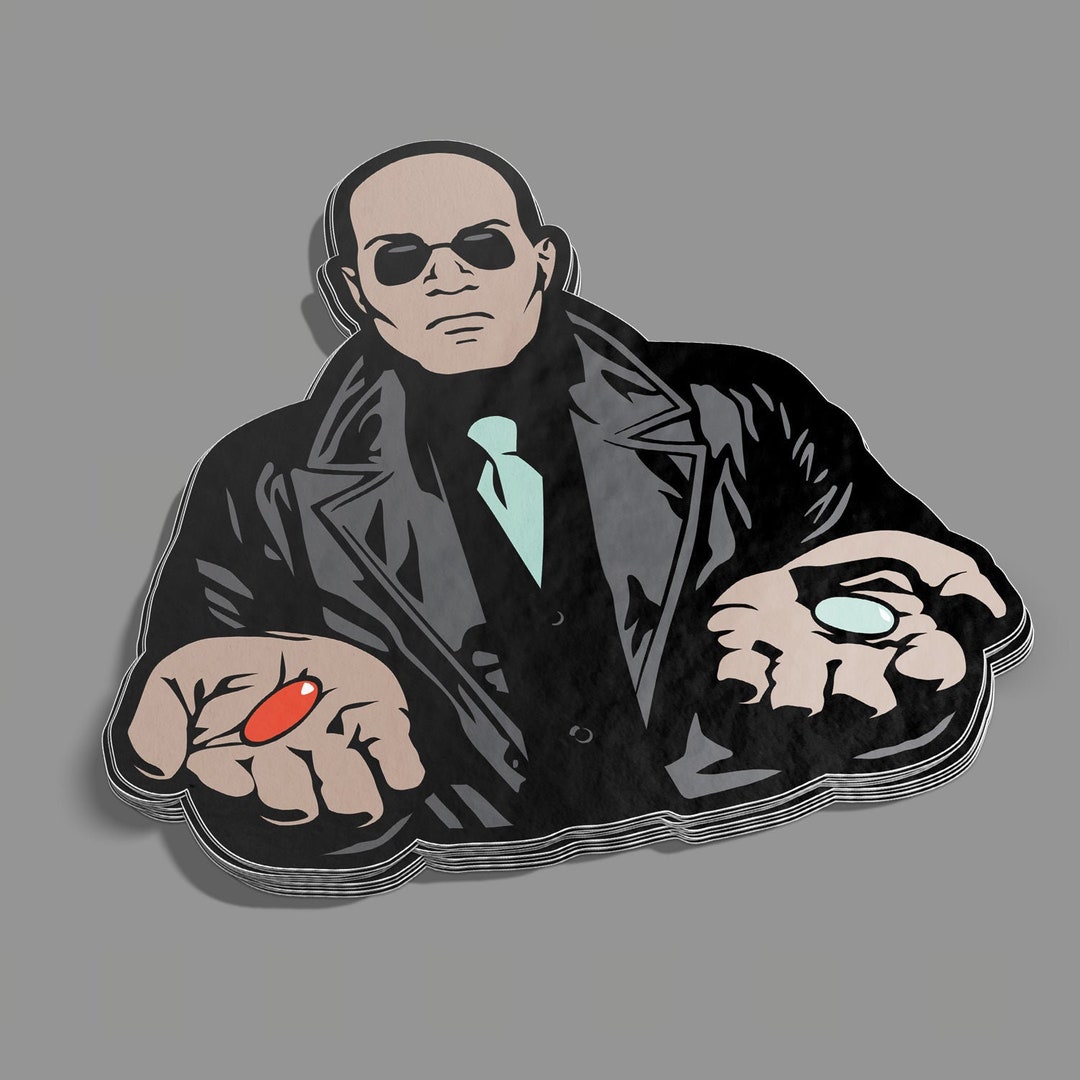 Red or Blue Sticker - Etsy