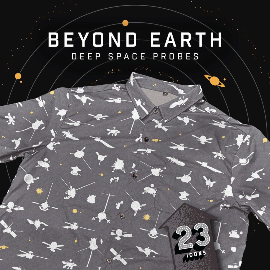 Beyond Earth Historic Space Probes Button-up Shirts - Etsy