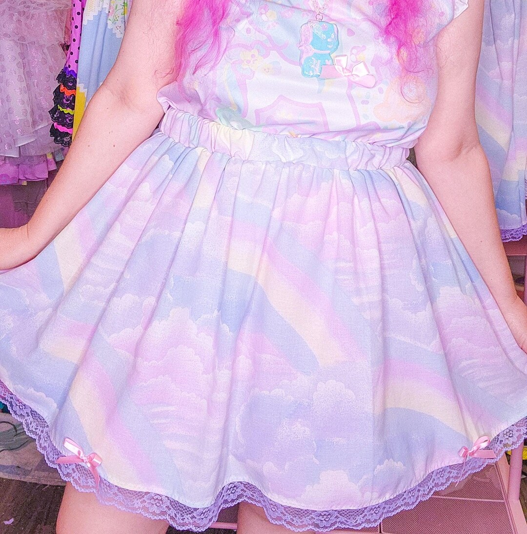 Pastel Rainbow Fairy Spank Kei Skirt Plus Size 2X 3X 4X - Etsy
