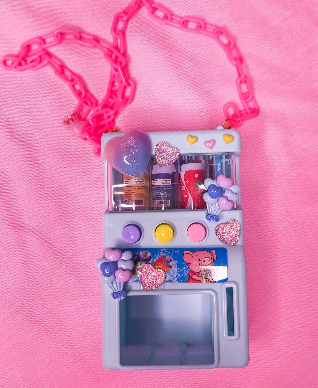 Blue Japan Sparklefizz Vending Machine Chunky Bling Maximalist Necklace ...