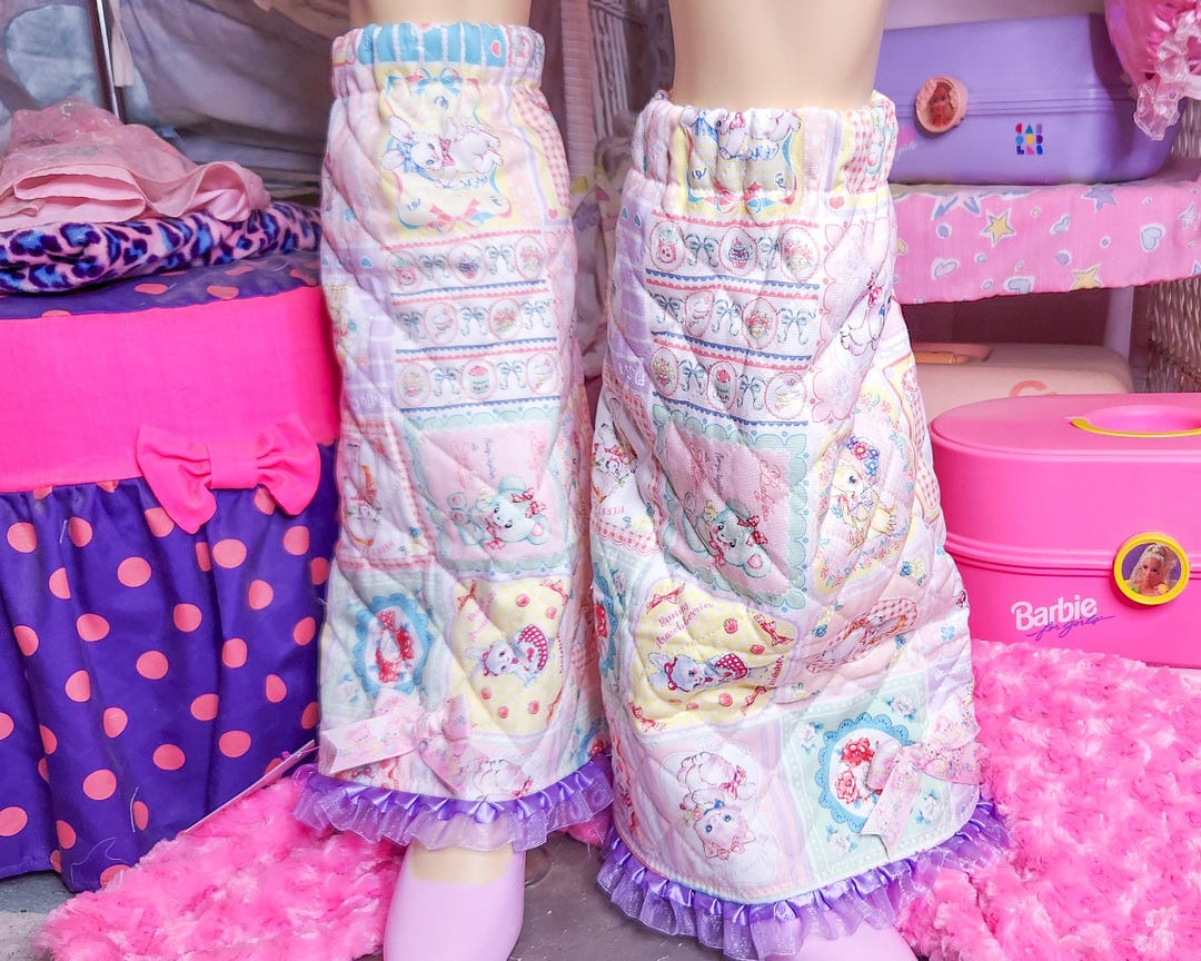 Retro Patchwork Swimmer Quilted Leg Warmers, Cute Animal Showa Era - Etsy