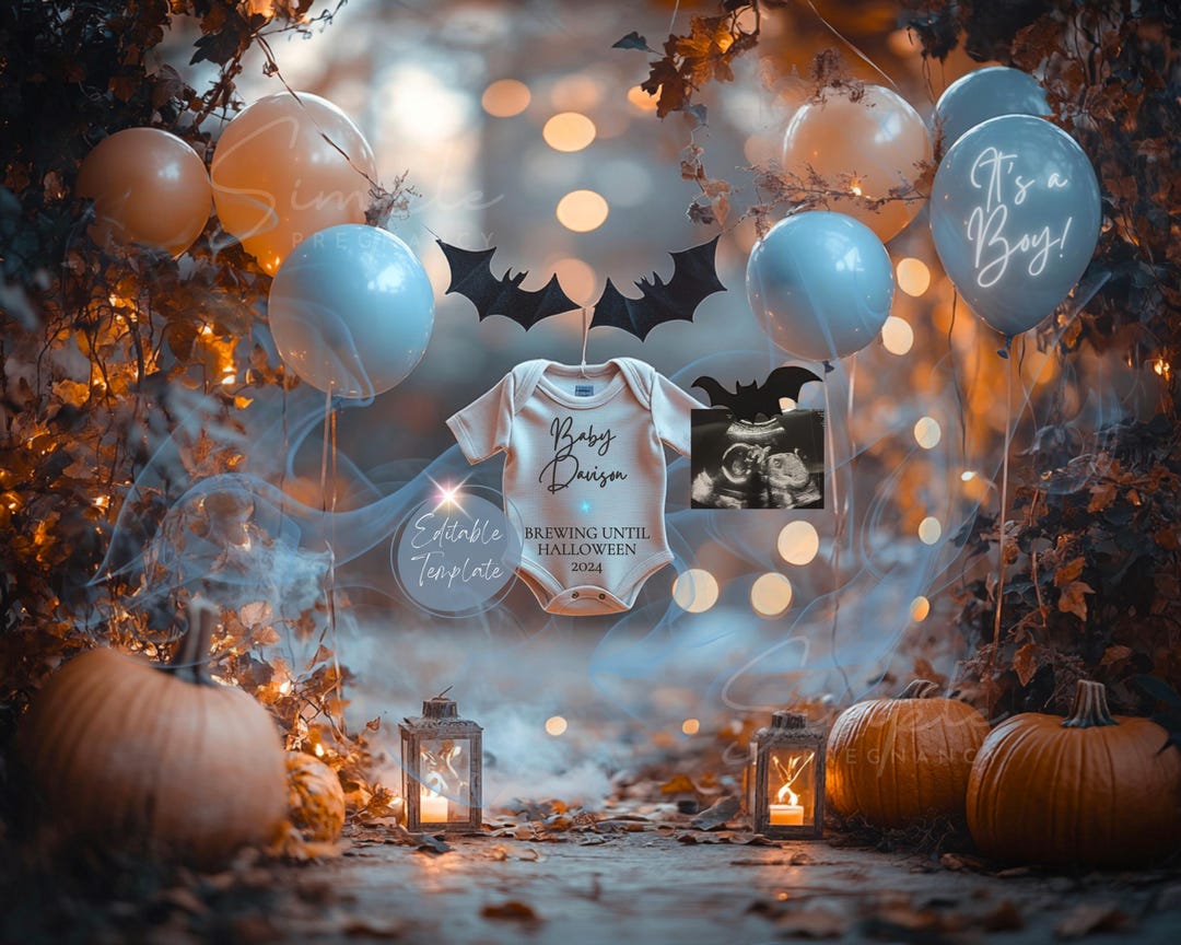 Halloween Boy Pregnancy Announcement, Magical October Baby Boy ...