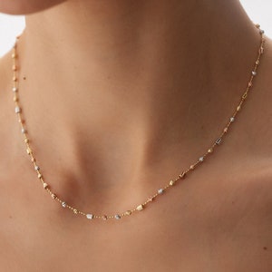 14k Gold Necklace Etsy