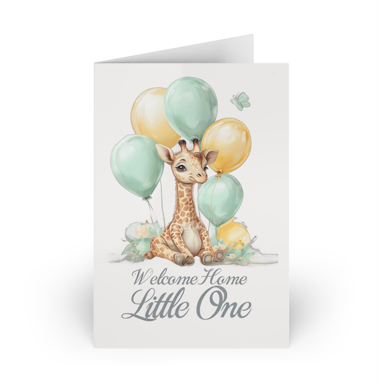 Welcome Home Little One Greeting Cards, Giraffe Baby Shower Card ...