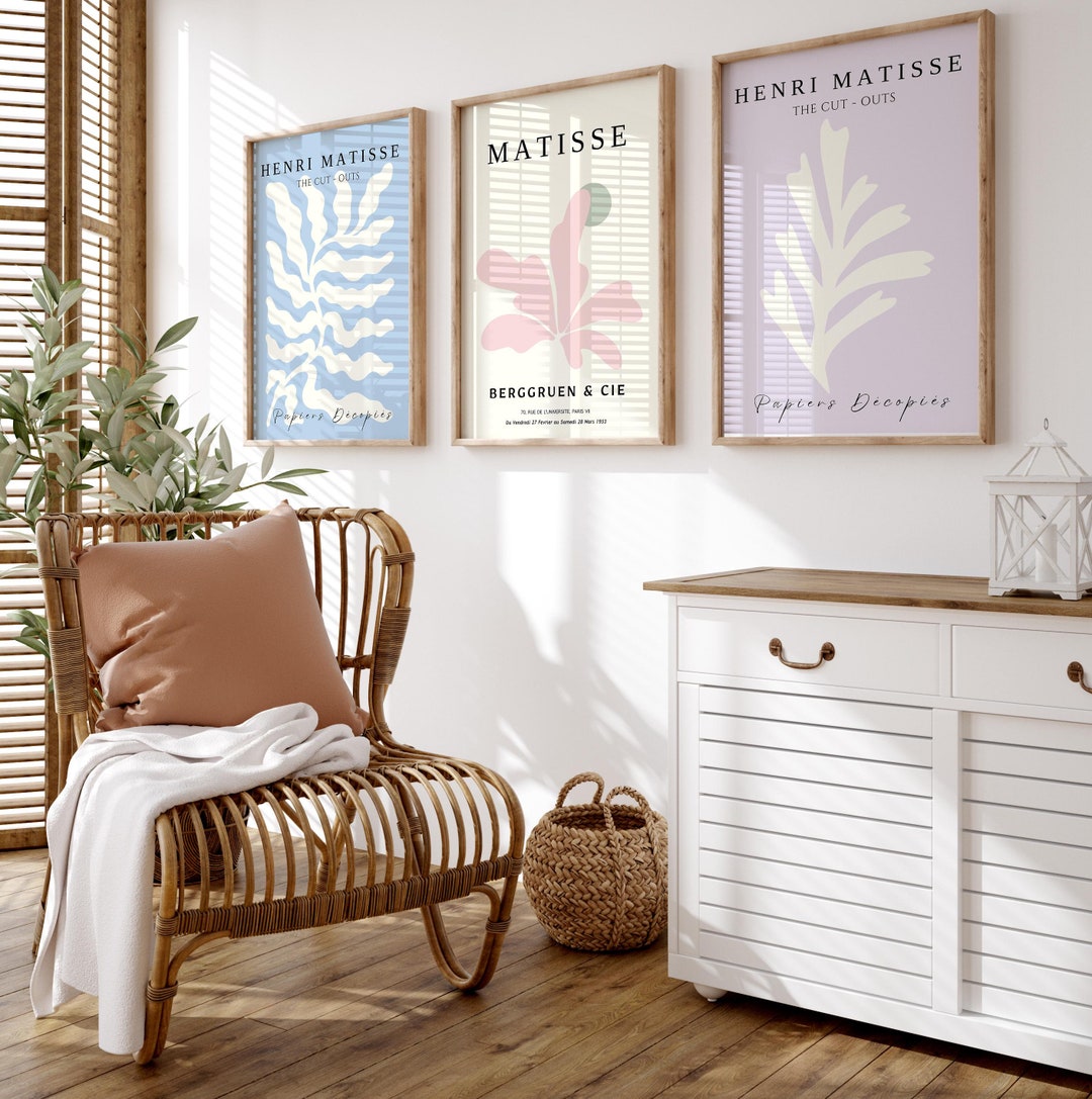 Danish Pastel Matisse Print Set, Exhibition Museum Poster Set, Matisse ...