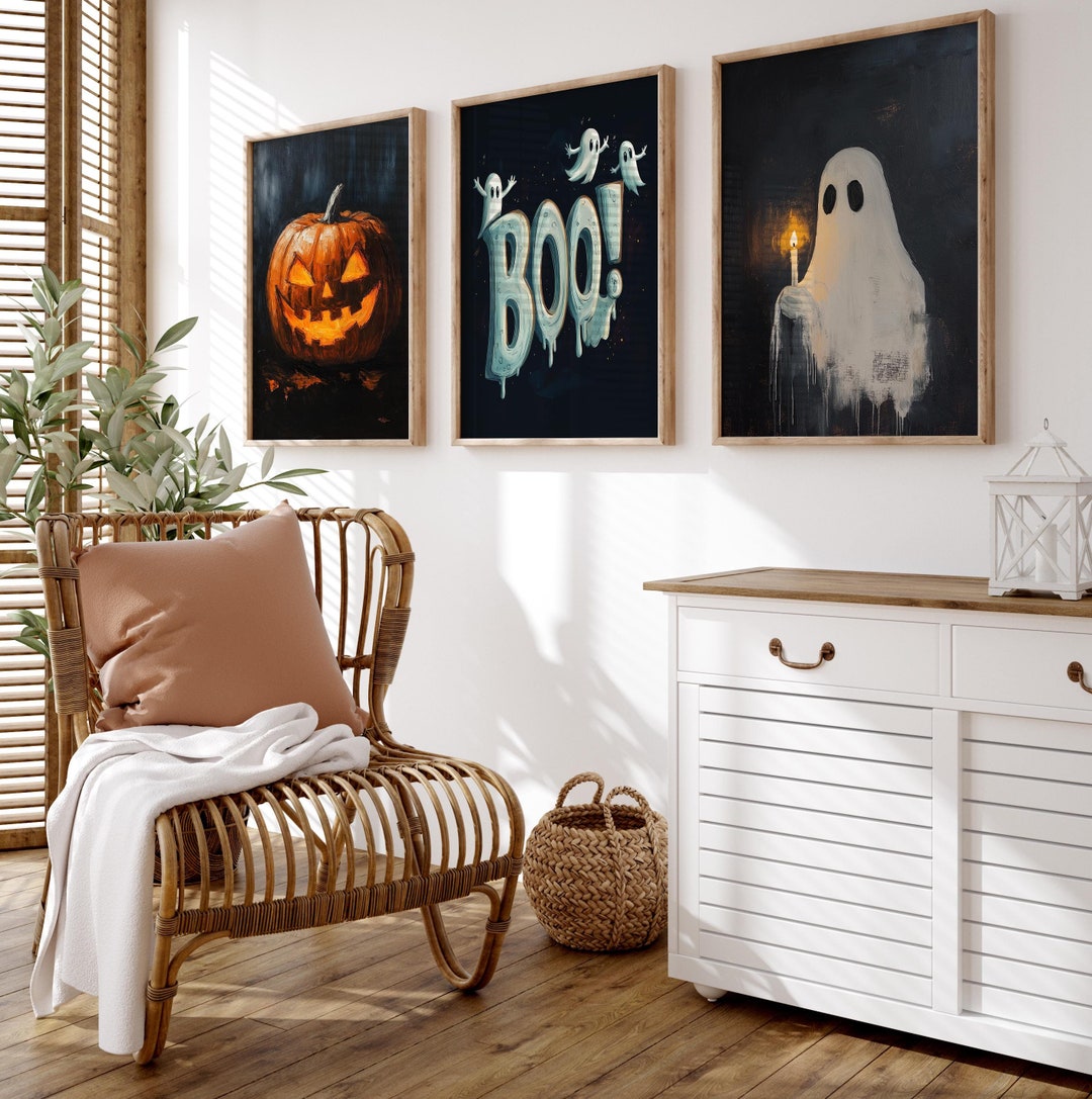 Spooky Halloween Wall Art, Halloween Home Decor, Halloween Wall Art ...