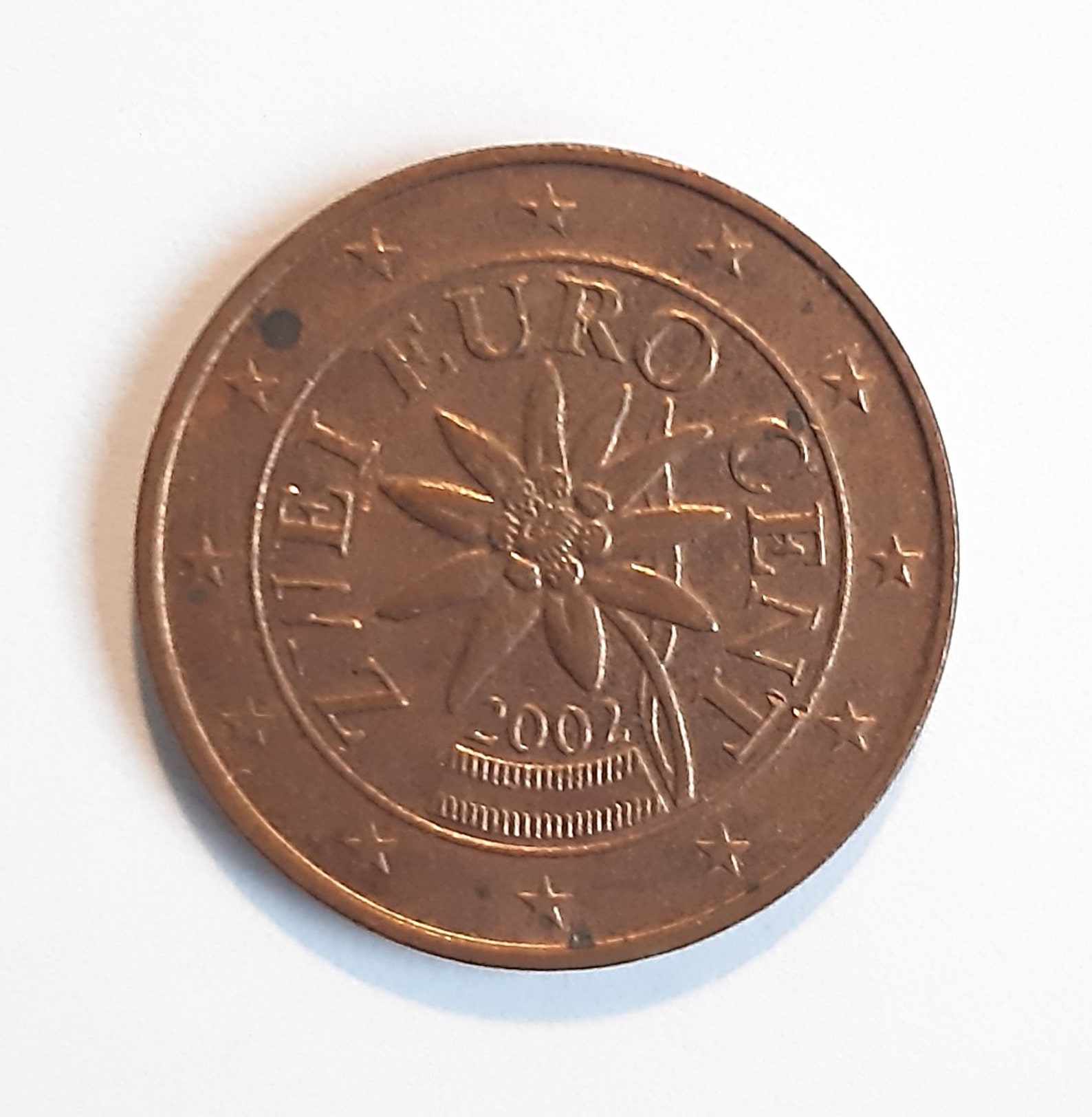 2 Euro Cent Coin Austria 2002 - Etsy