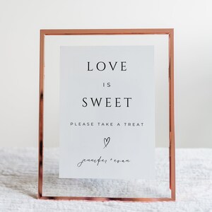 Love is Sweet Sign, Please Take a Treat, Dessert Table Sign Template ...