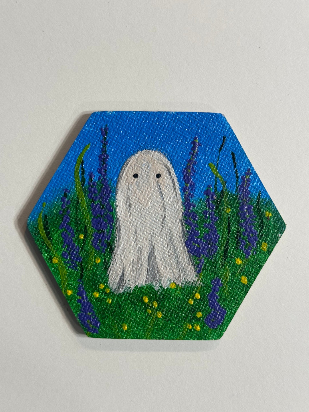 Ghost in Lavender Magnet - Etsy