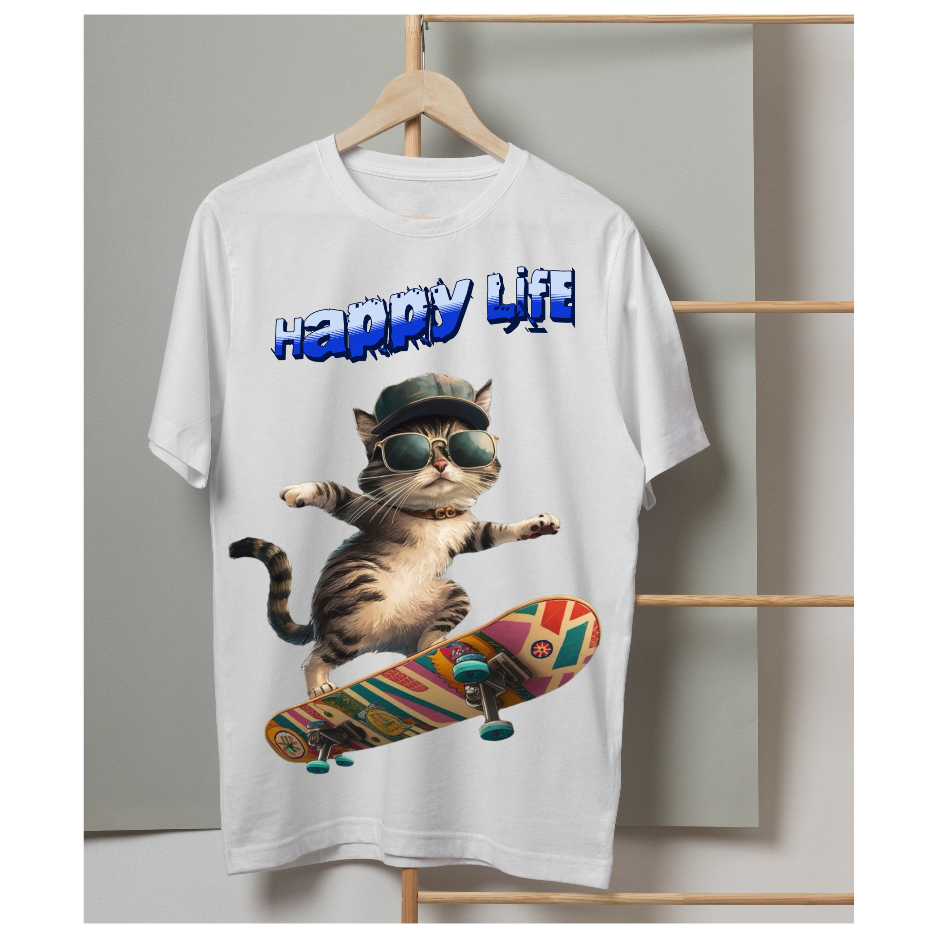 Happy Life Blue Svg, Happy Life Bluepng, Motivational Svg, Motivational ...