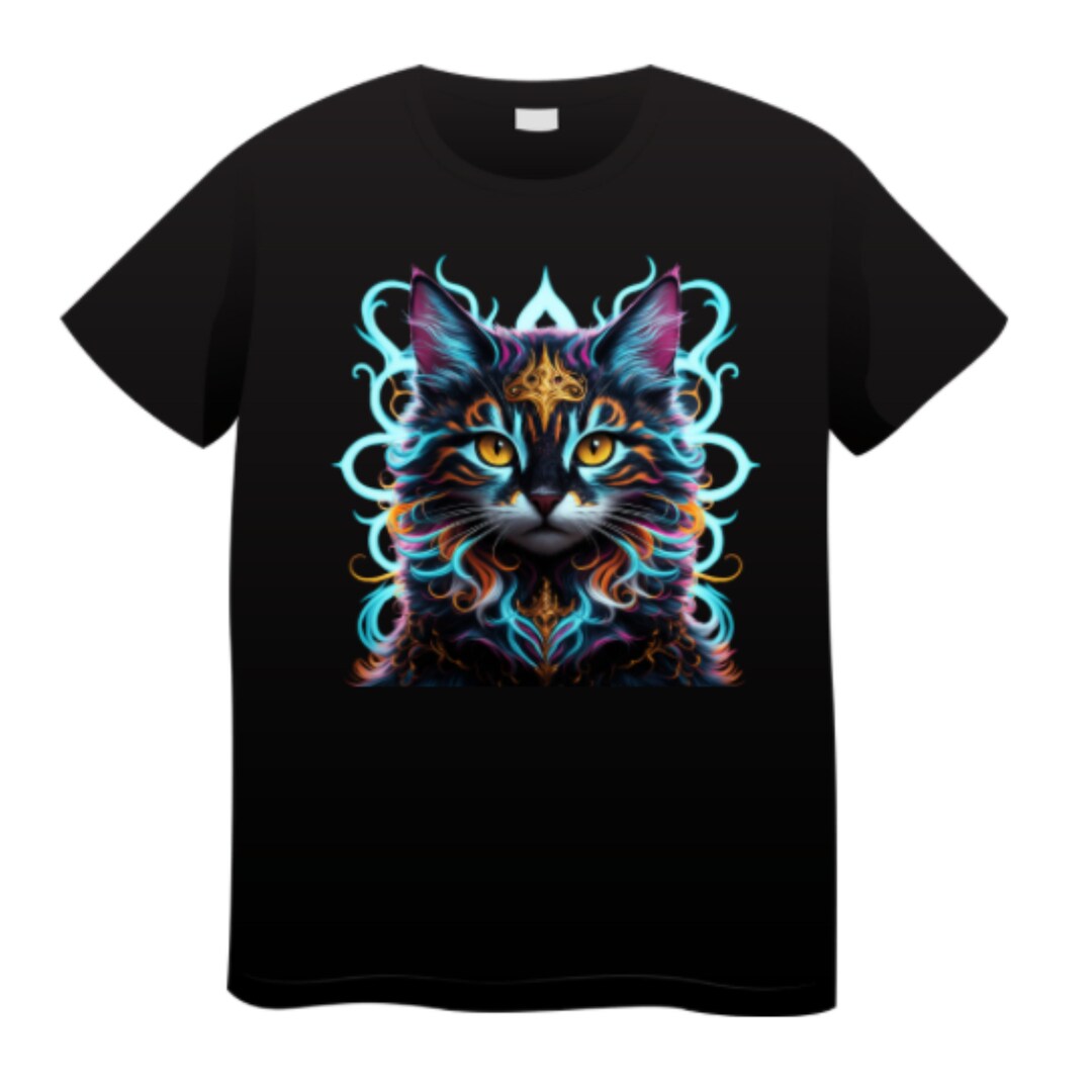 Fantastical Cat Art/witchy Room Decor/gothic Home Decor/magic Cat ...