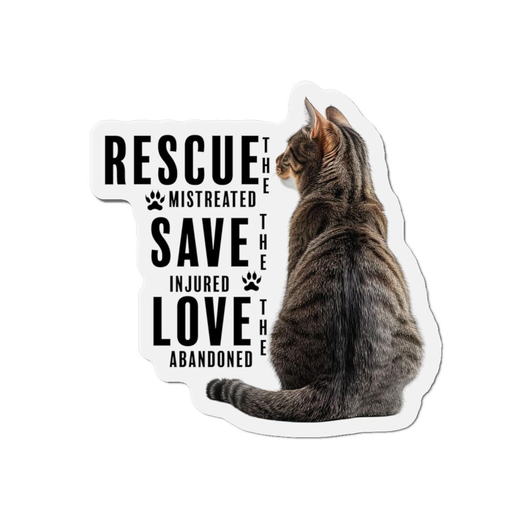 Rescue Cat Magnet - Etsy