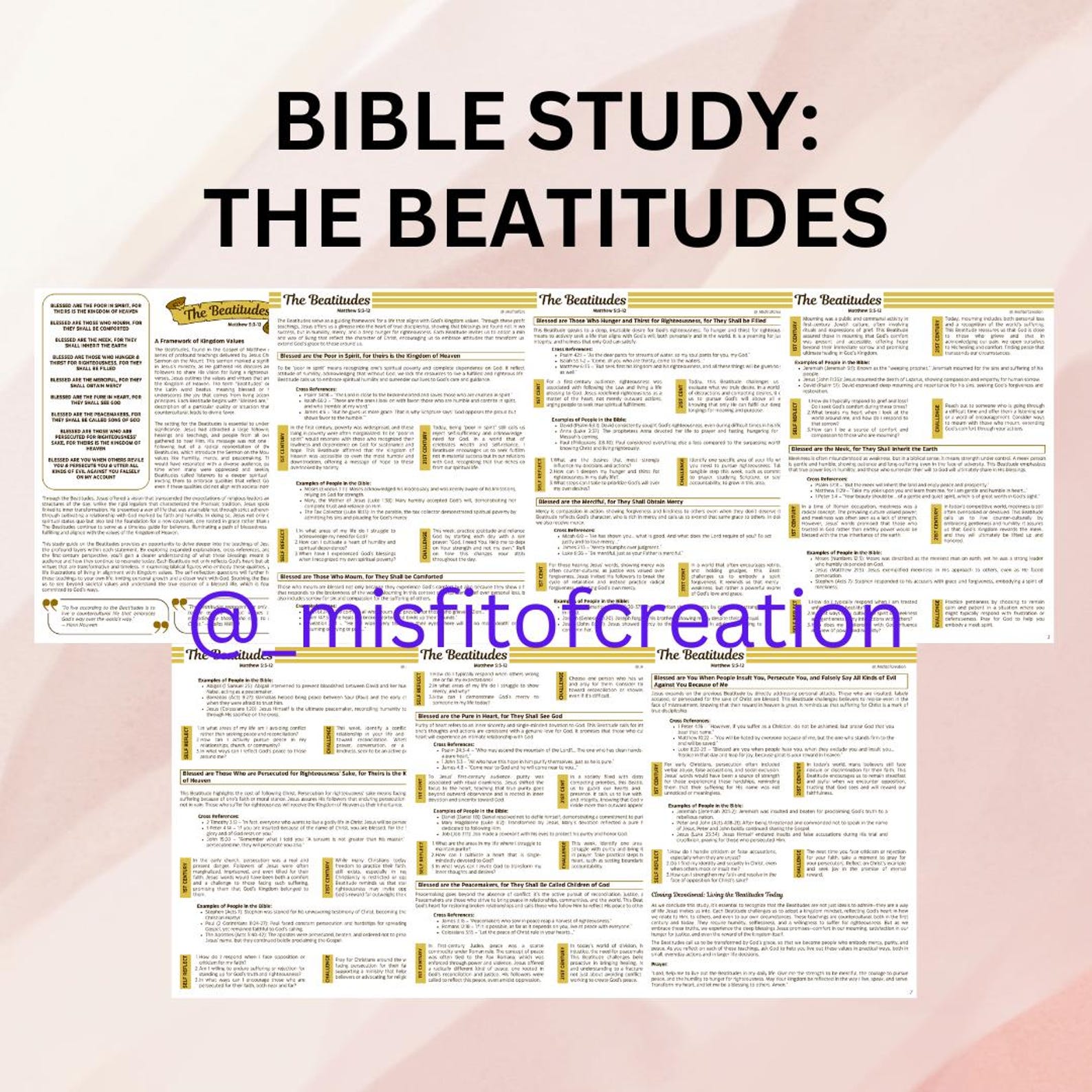 The Beatitudes - Bible Study - Etsy