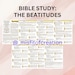 The Beatitudes - Bible Study - Etsy