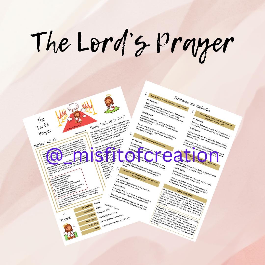 The Lord's Prayer - Study - Etsy