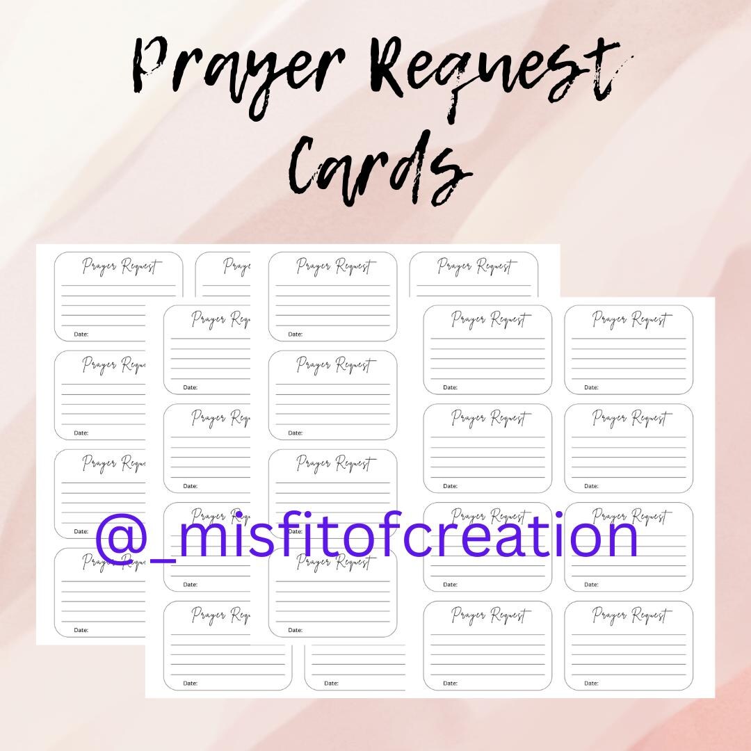 Prayer Request Cards - Etsy